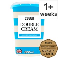 Tesco Fresh Double Cream 600Ml - Tesco Groceries
