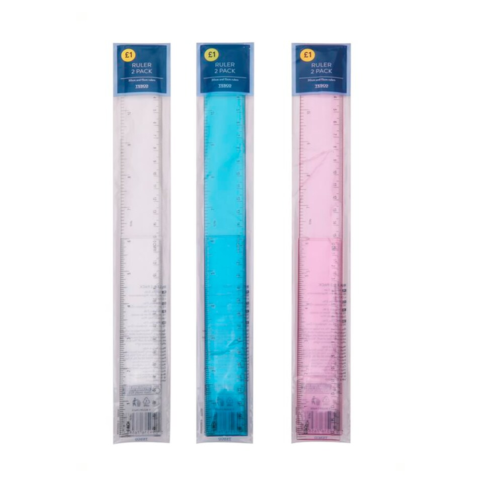 Tesco Ruler 2 Pack - Tesco Groceries