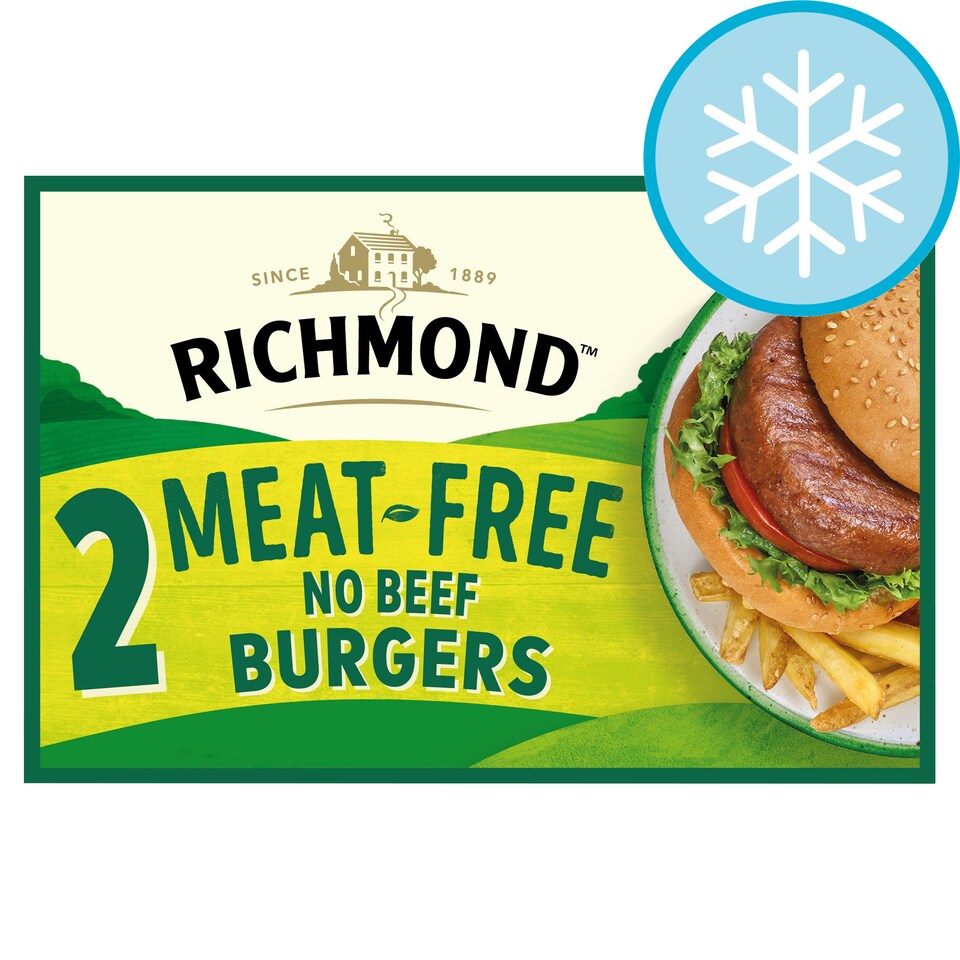 Richmond 2 Vegan Meat Free Frozen Burgers 150G - Tesco Groceries