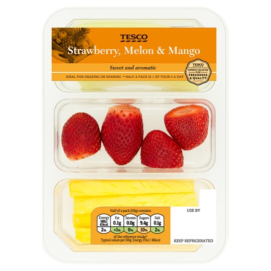 Tesco Mango, Melon & Strawberry Fingers 220G - Tesco Groceries