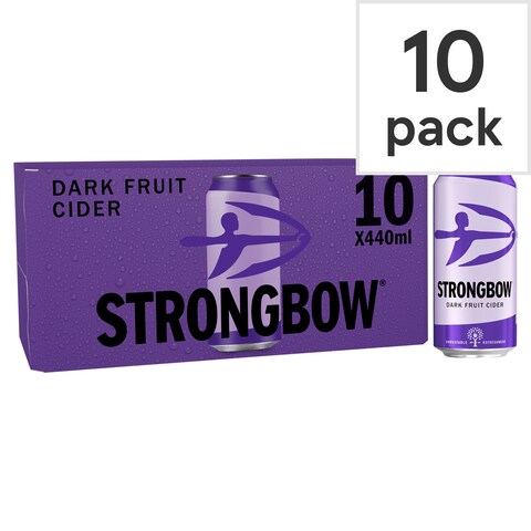 Strongbow Dark Fruit Cider Can 10x440ml - Tesco Groceries