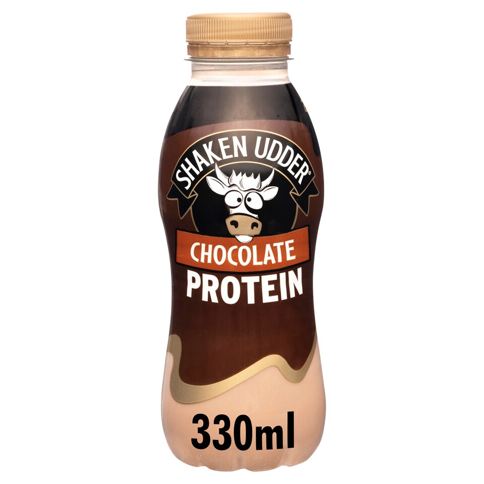 Shaken Udder Chocolate Protein Milkshake 330ml - Tesco Groceries