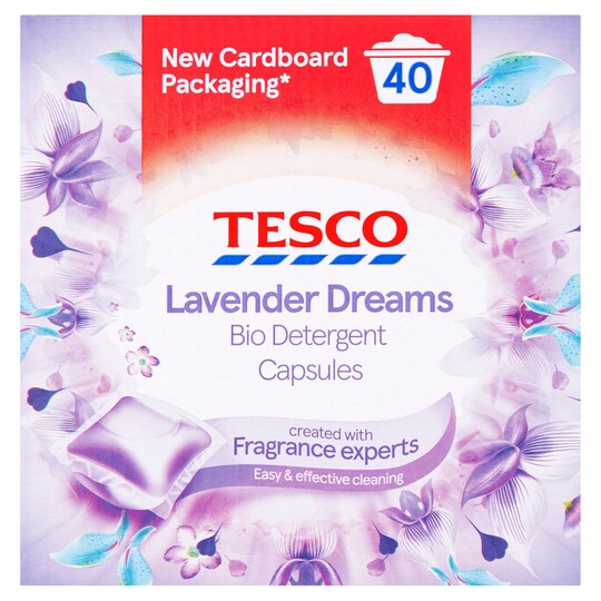 Tesco Lavender Dreams Biological Detergent Capsules 40W 680Ml - Tesco ...