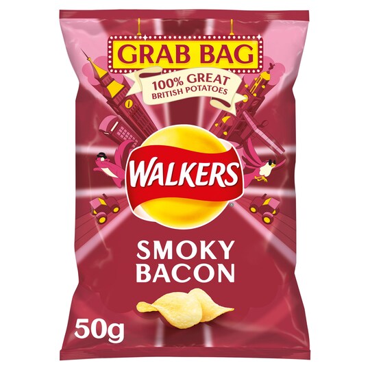 Walkers Smokey Bacon Crisps 50G - Tesco Groceries