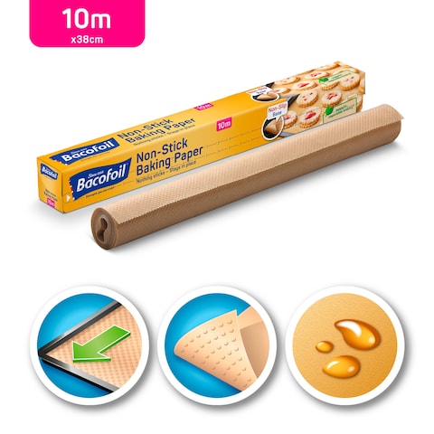 Bacofoil Non-Stick Baking Paper 10m x 38cm - Tesco Groceries