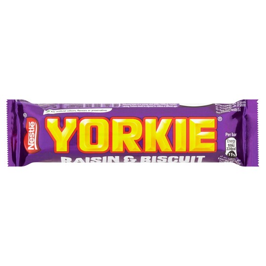 Yorkie Raisin & Biscuit Chocolate Bar 44G - Tesco Groceries
