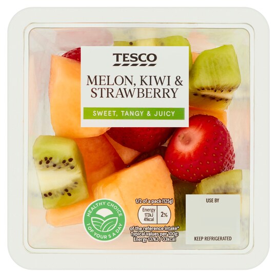 Tesco Kiwi, Melon & Strawberries 250G (C) - Tesco Groceries