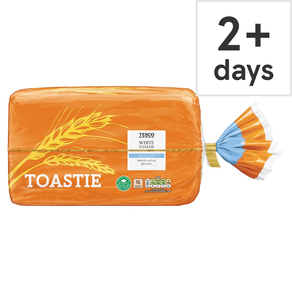 Tesco White Toastie Thick Bread 800G - Tesco Groceries