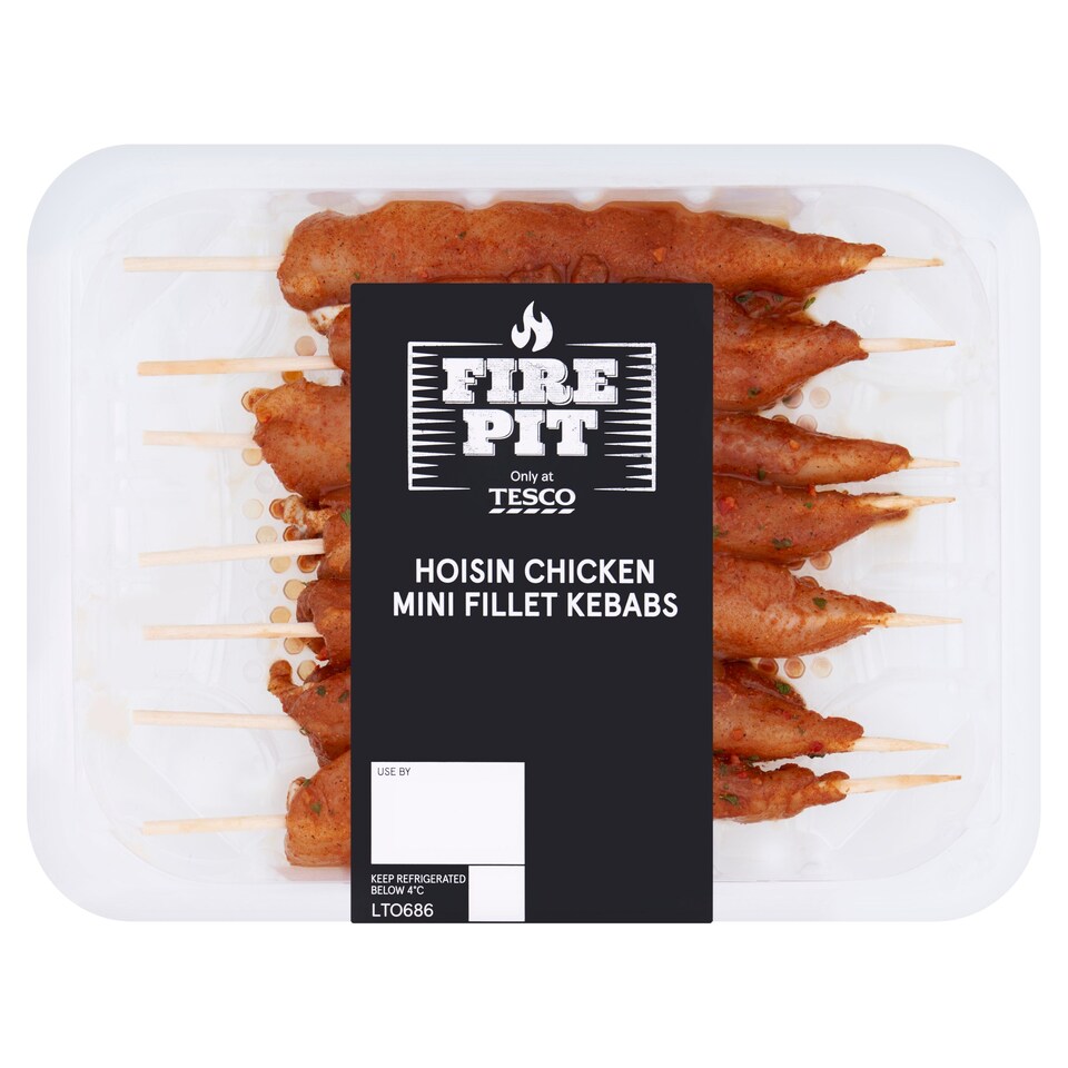 Tesco Fire Pit Hoisin Chicken Kebabs 300g - Tesco Groceries