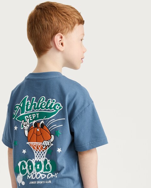 F&F Boys Athletic Dept Print T-Shirt in Navy - Tesco Groceries