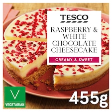 Tesco Raspberry & White Chocolate Cheesecake 455g - Tesco Groceries