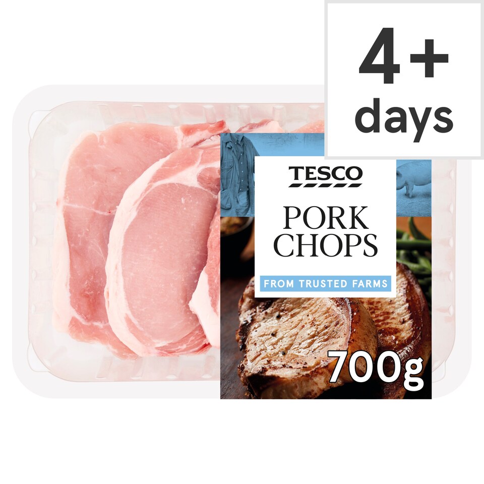 Tesco British Pork Chops 700G 700G - Tesco Groceries
