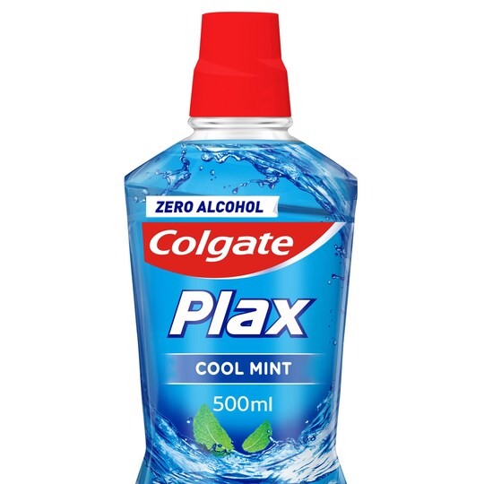 Colgate Plax Cool Mint Blue Af 500Ml - Tesco Groceries