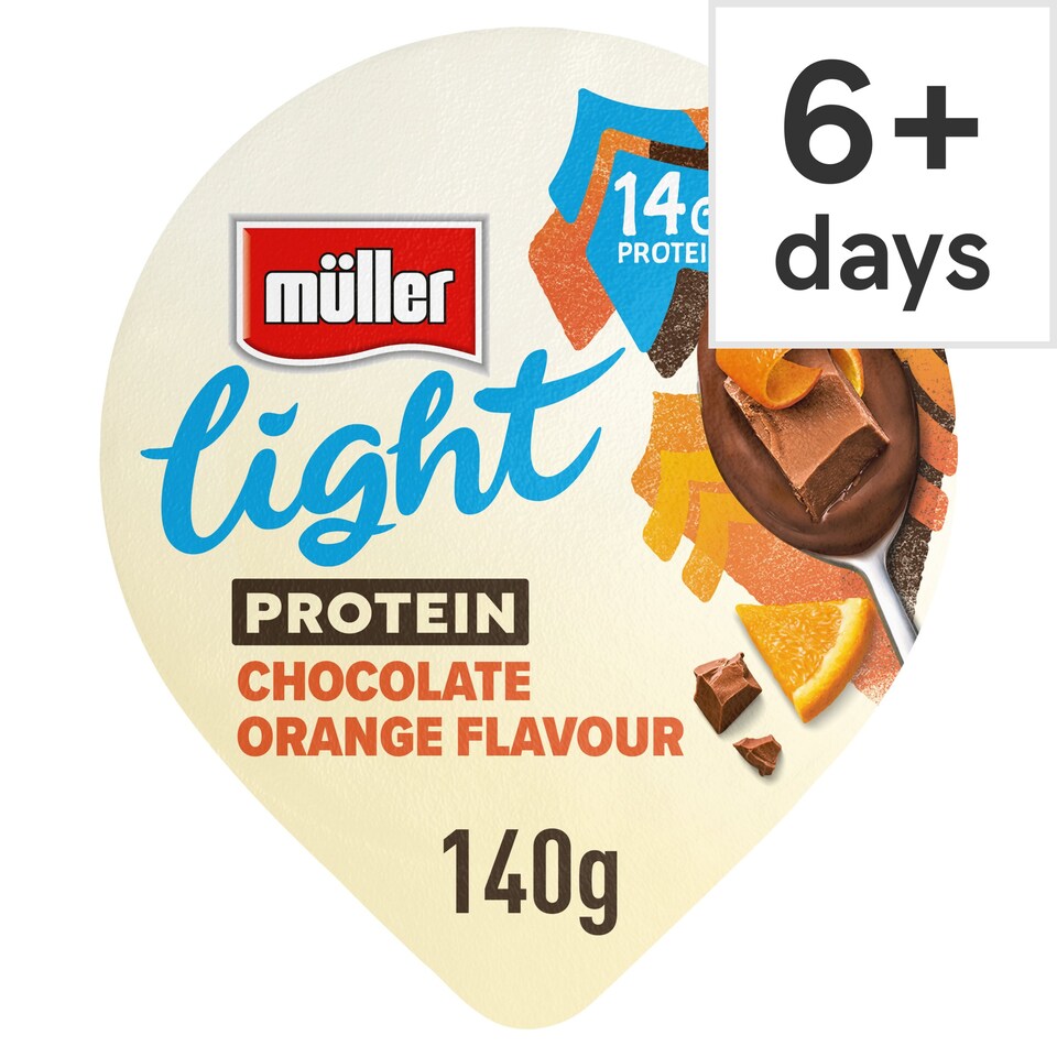 Muller Light Protein Chocolate Orange Flavour Pudding 140g - Tesco ...