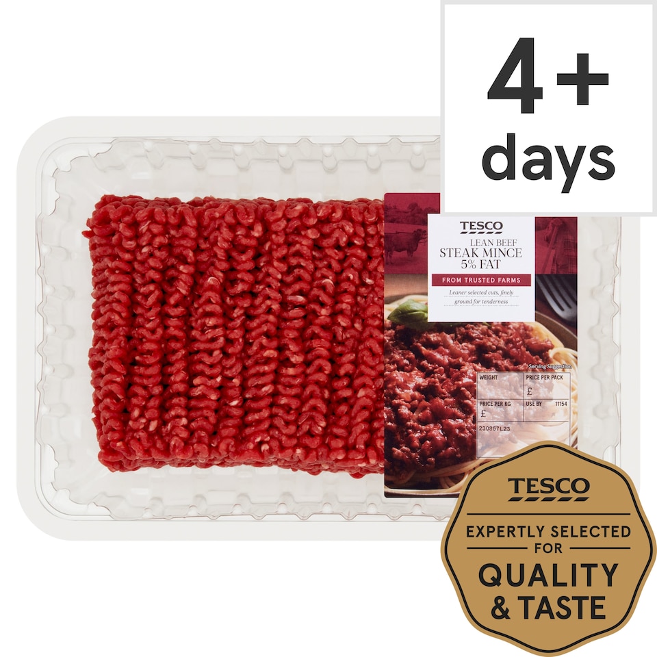 Tesco Beef Lean Steak Mince 5% Fat 750G - Tesco Groceries