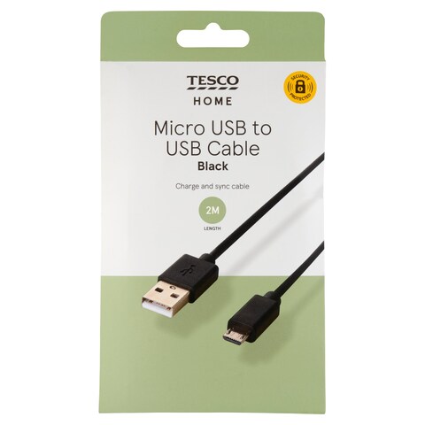 Tesco Home USB kábel Micro USB csatlakozóval 2 m - Tesco Groceries