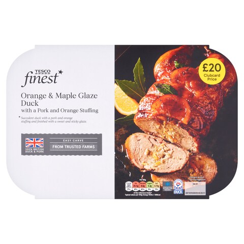 Tesco Finest Easy Carve Duck with an Orange & Maple Glaze Serves 5 ...