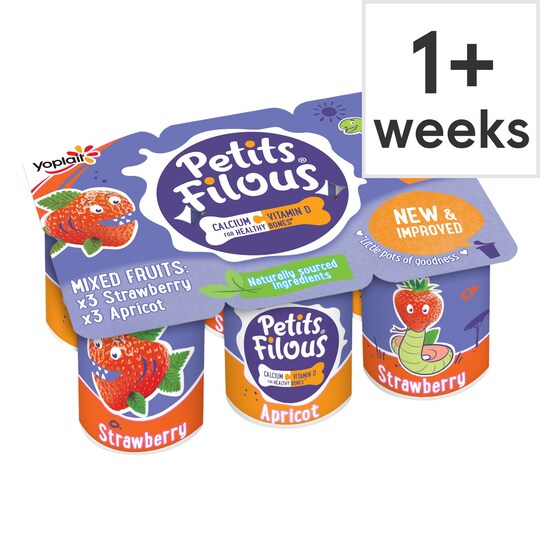 Petits Filous Apricot & Strawberry Fromage Frais 6X47g - Tesco Groceries