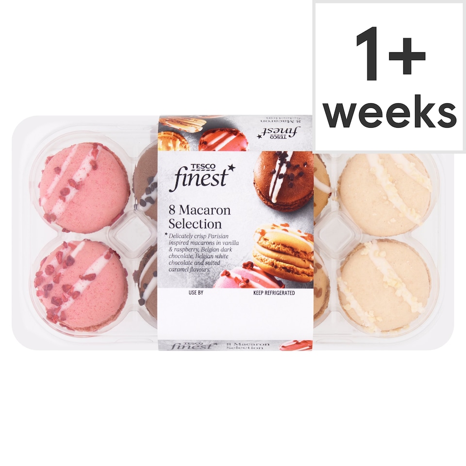 Tesco Finest 8 Macarons 90G - Tesco Groceries