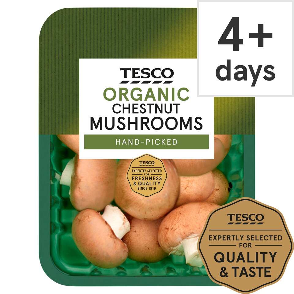 Tesco Organic Chestnut Mushrooms 250 G - Tesco Groceries