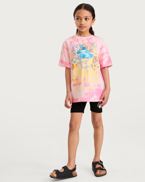 Disney Lilo & Stitch T-Shirt and Shorts Set in Pink - Tesco Groceries