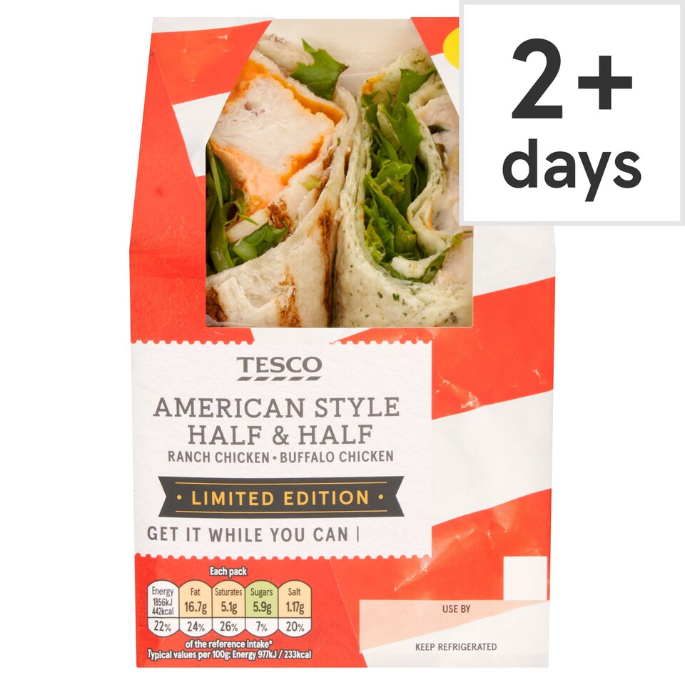Tesco American Style Half & Half Wrap - Tesco Groceries