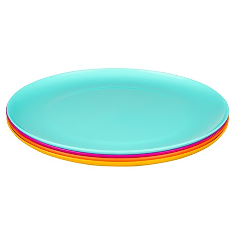 Tesco Rainbow Plates 4 Pack - Tesco Groceries