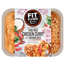 Fit Foods Thai Red Chicken Curry And Brown Rice 400G - Tesco Groceries