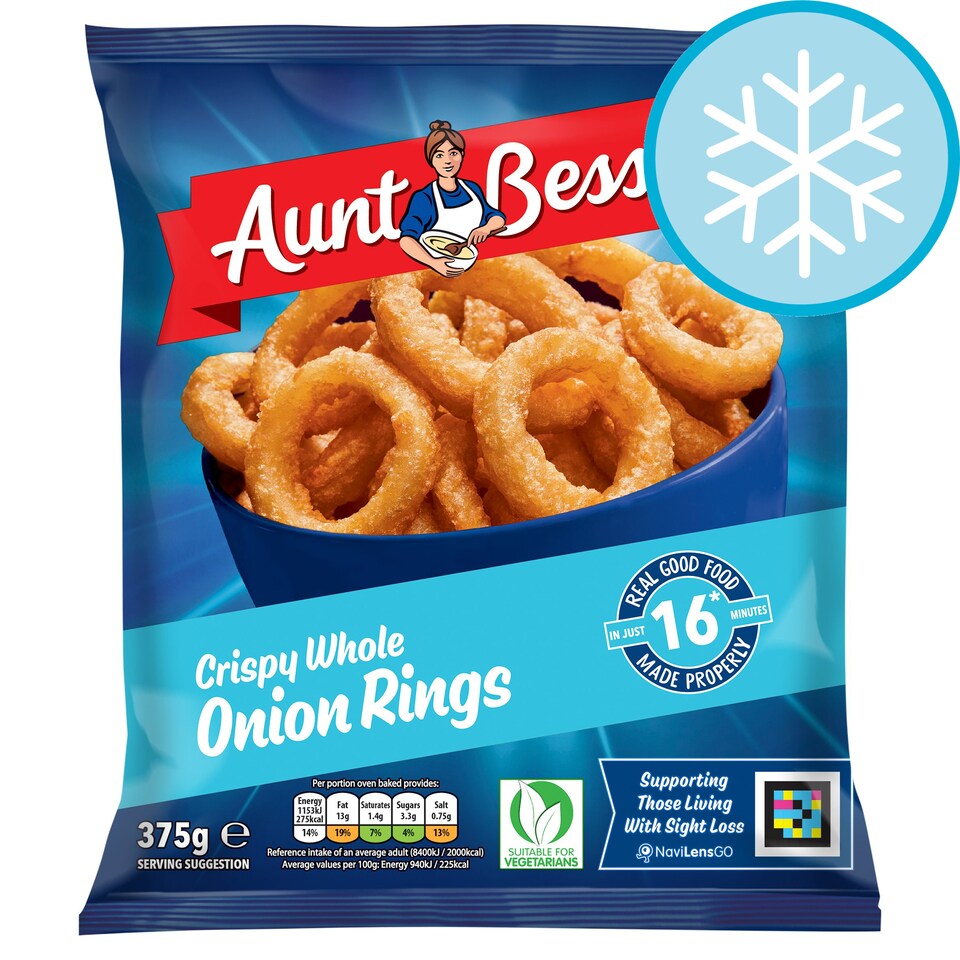 Aunt Bessie's Onion Rings 375G - Tesco Groceries