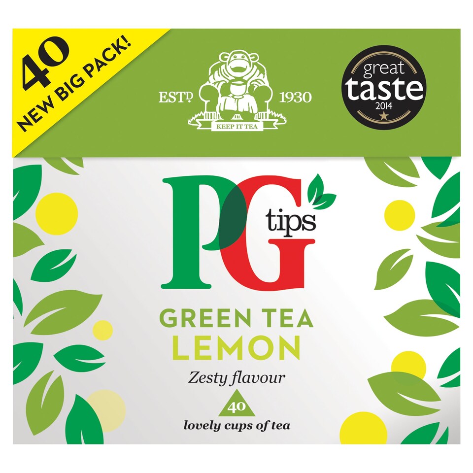 Pg Tips GRN/T Lemon 25 T/Bgs 56g - Tesco Groceries