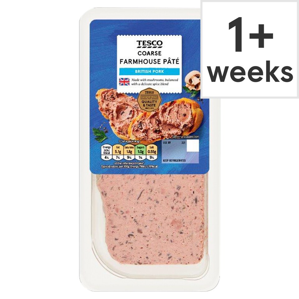 Tesco Coarse Farmhouse Pate 170g - Tesco Groceries