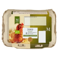 Tesco közepes méret& bio tojás M 6 db - Tesco Groceries