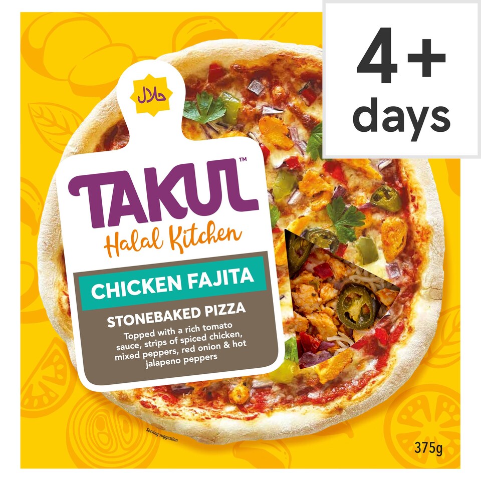 Takul Halal Kitchen Chicken Fajita Pizza 375G - Tesco Groceries
