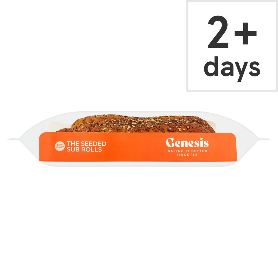 Genesis Crafty Seeded Sub Roll 3 Pack - Tesco Groceries
