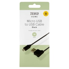 Tesco Home Black kábel Micro USB/USB 1 m - Tesco Groceries