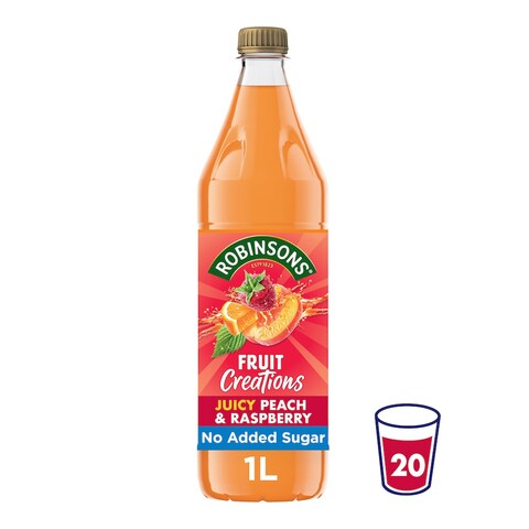 Robinsons Fruit Creations Peach & Raspberry Squash 1L - Tesco Groceries