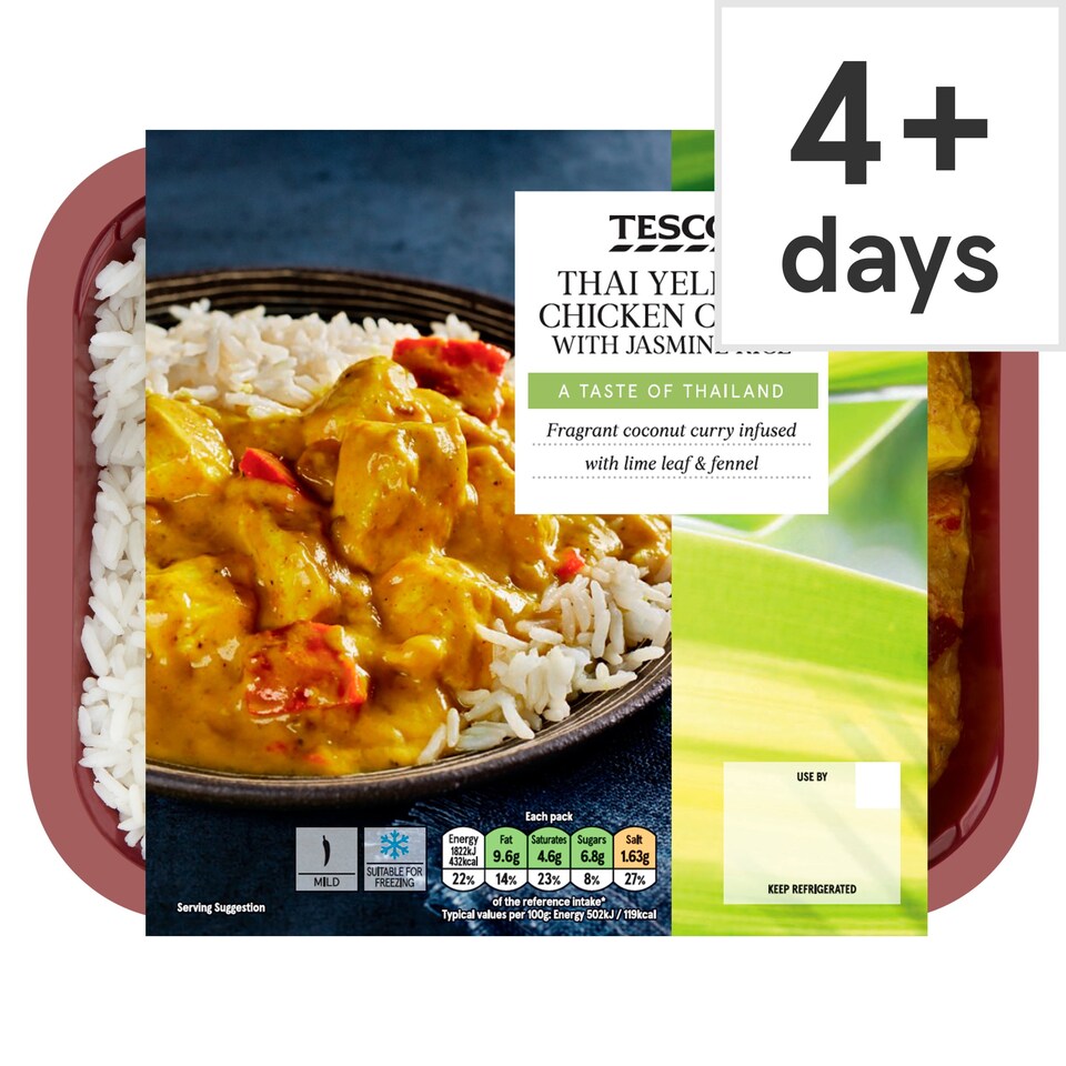 Tesco Thai Yellow Chicken Curry With Js/Rice 400G - Tesco Groceries