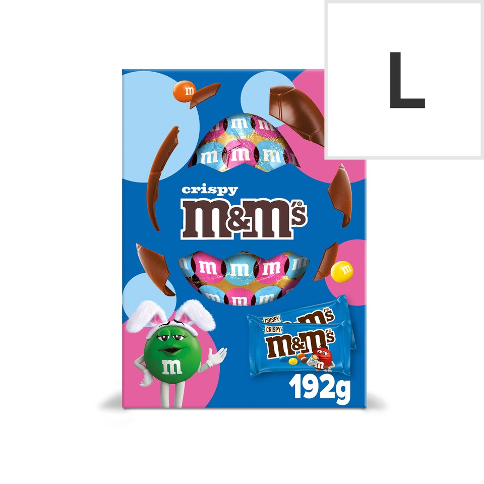 M&M's Crispy Milk Chocolate Easter Egg 192g - Tesco Groceries