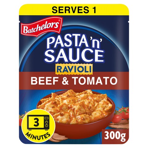 Batchelors Pasta 'n' Sauce Ravioli Microwave Ready Meal Beef and Tomato ...