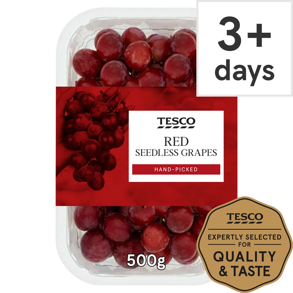 Tesco Red Seedless Grapes 500G - Tesco Groceries