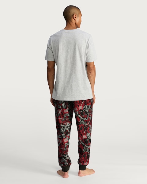 Marvel Deadpool Cotton Rich Pyjamas in Grey - Tesco Groceries