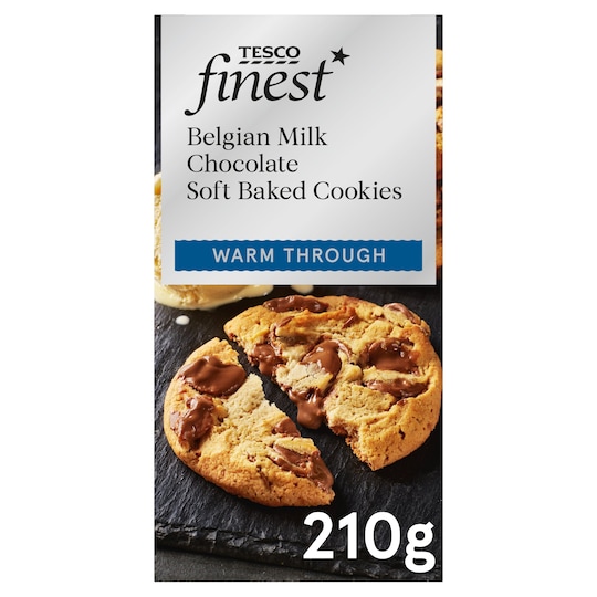Tesco Finest Belgian Milk Chocolate Cookies 210G - Tesco Groceries