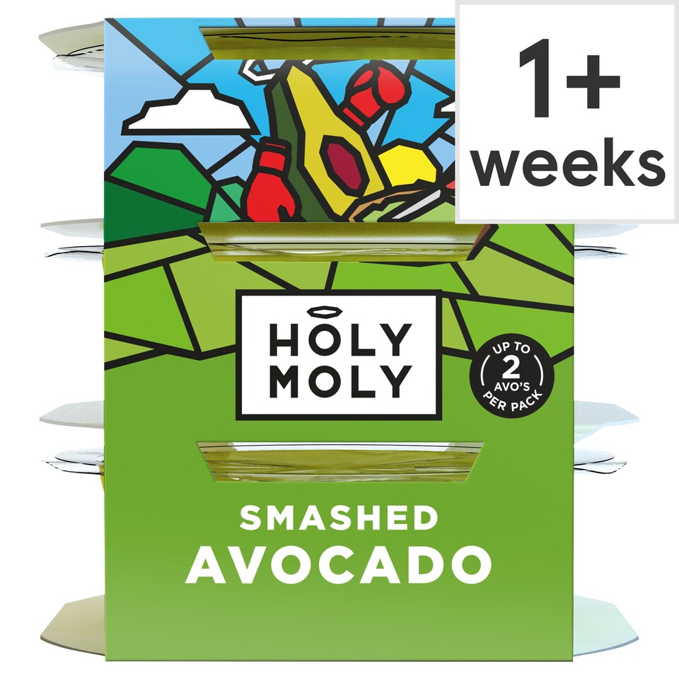 Holy Moly Smashed Avocado 3X57G - Tesco Groceries