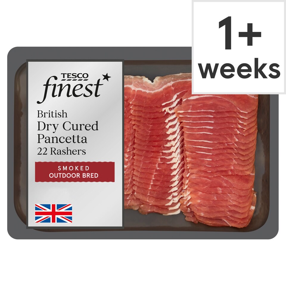 Tesco Finest Dry Cured Pancetta 22 Rashers 180G - Tesco Groceries