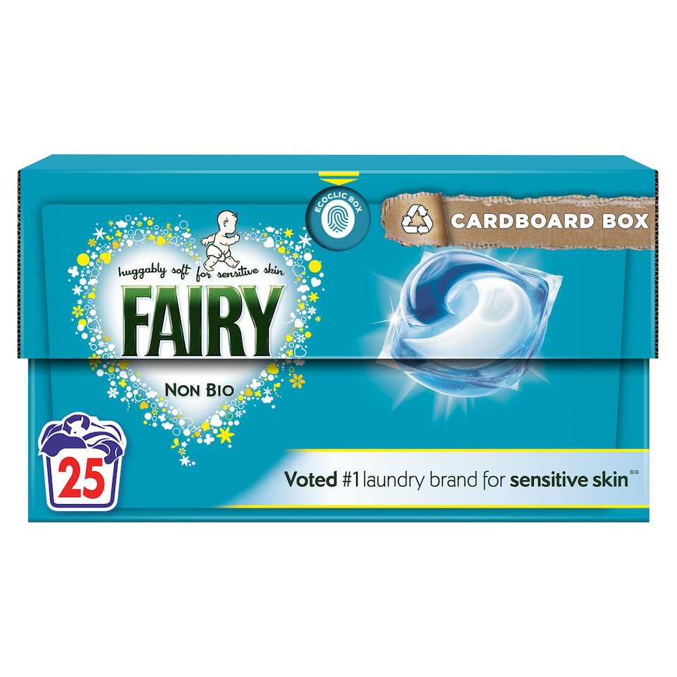 Fairy Non-Biological Washing Liquid Pods 25 Washes 532.5G - Tesco Groceries
