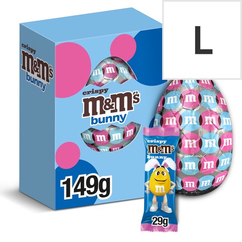 M&M's Crispy Bunny Milk Chocolate Easter Egg 149g - Tesco Groceries