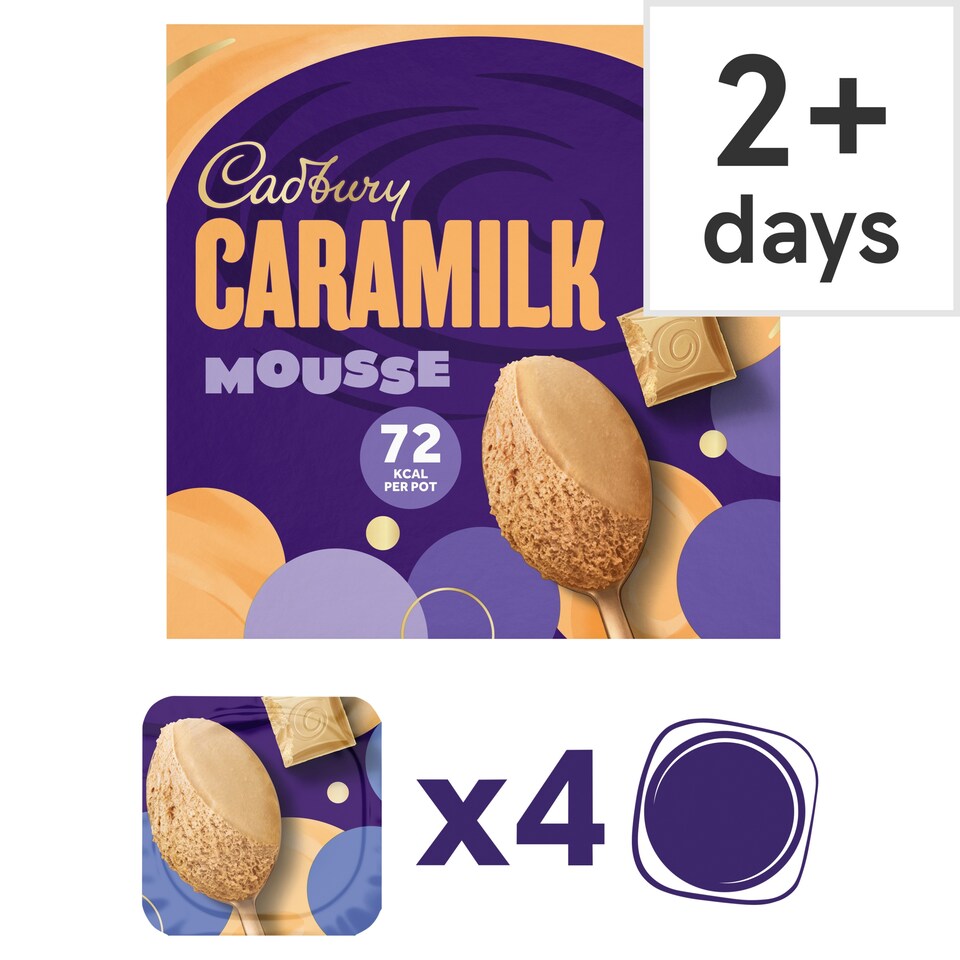Cadbury Caramilk Mousse 4x45g - Tesco Groceries
