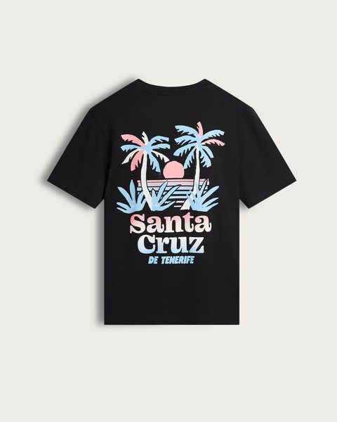 F&F Pure Cotton Santa Cruz Graphic T-Shirt in Black - Tesco Groceries