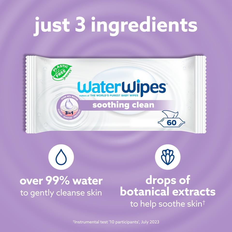 WaterWipes Biodegradable Soothing Baby Wipes 60 pack - Tesco Groceries