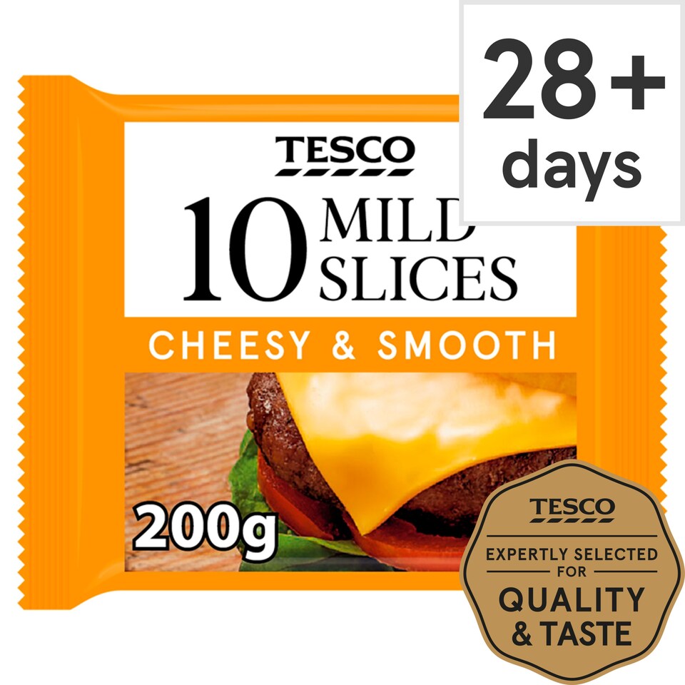 Tesco 10 Mild Cheese Slices 200G - Tesco Groceries